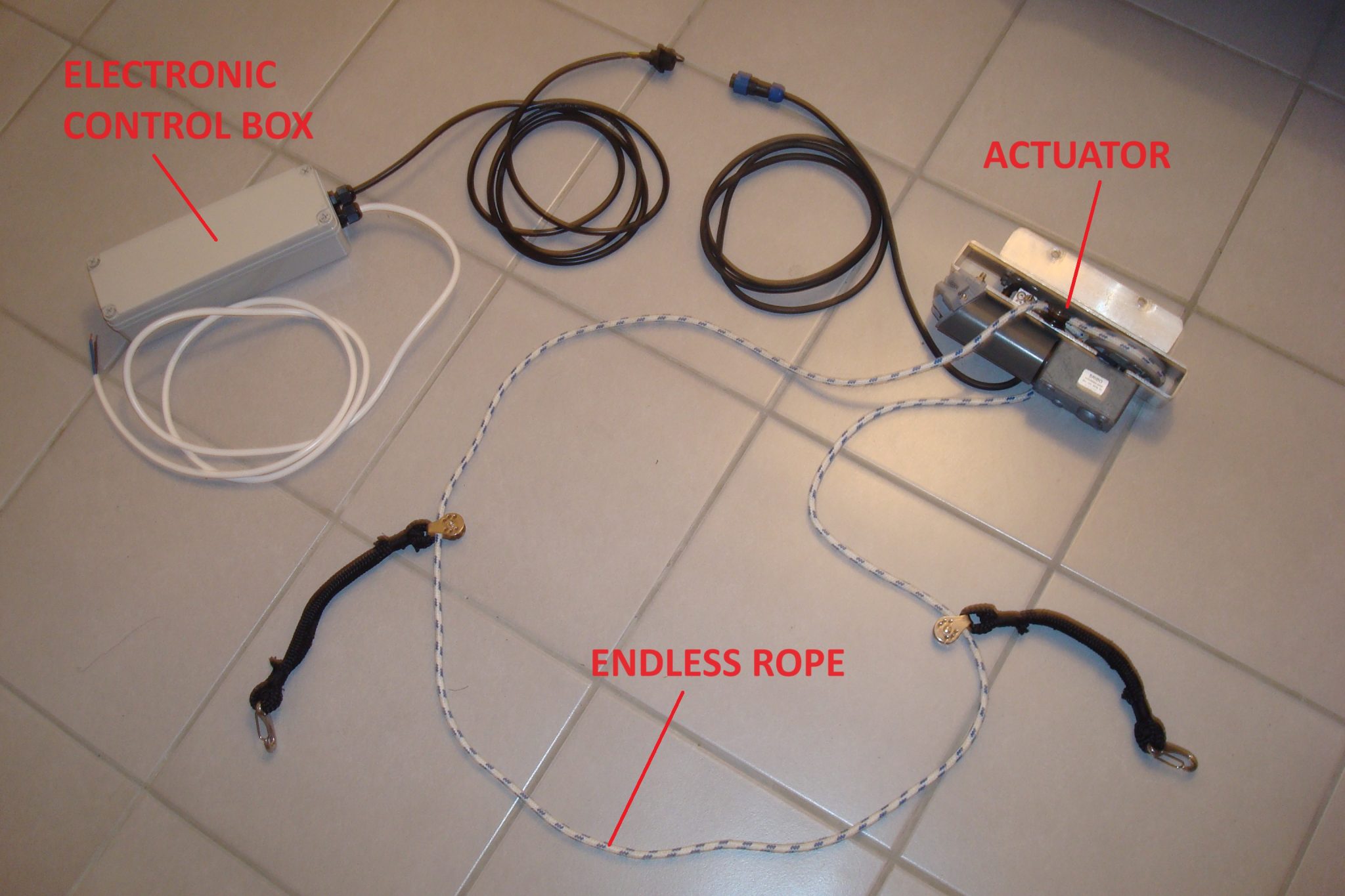 Milo autopilot overview. For boats equiped with a tiller.